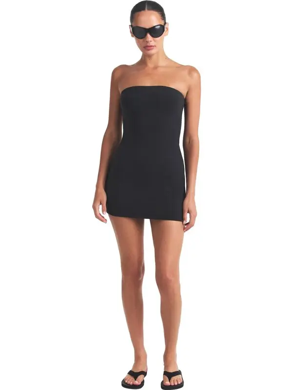 SKIMS Mini Tube Cotton Jersey Dress - Soot
