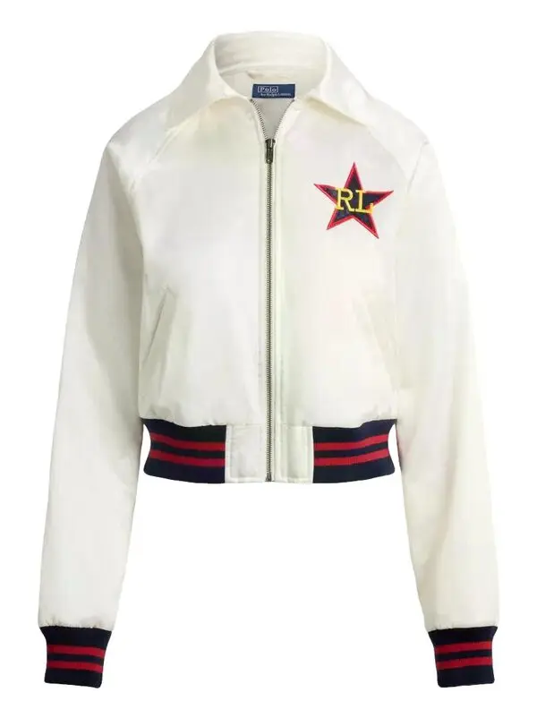 Polo Ralph Lauren Star-embroidered Bomber Jacket - Neutrals