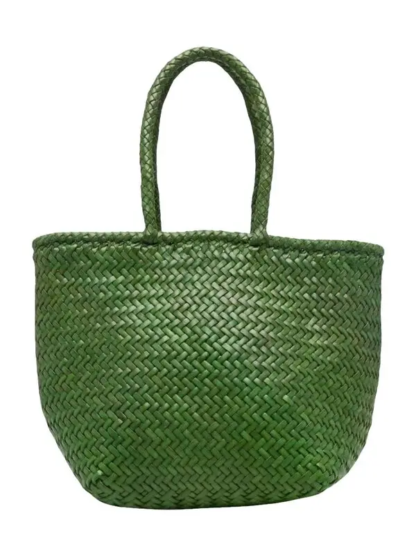 Dragon Diffusion Grace Basket Woven-design Tote Bag - Green