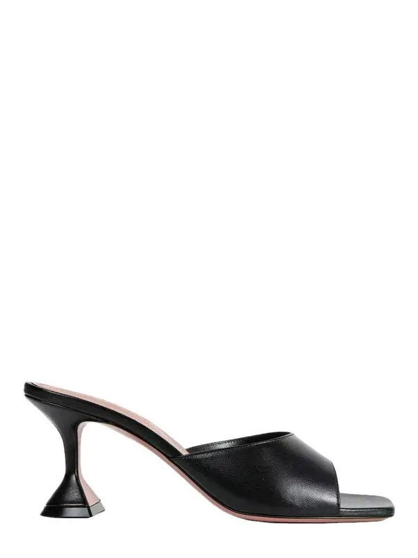 Amina Muaddi Lupita Leather Mules - Black