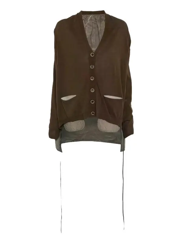 UMA WANG V-neck Cardigan - Brown