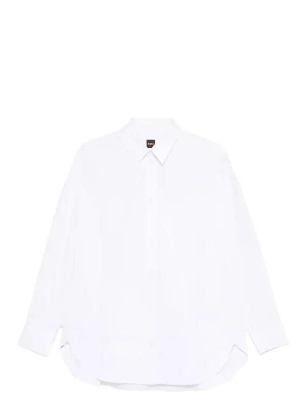 BOSS Bostatta Pleated Shirt - White