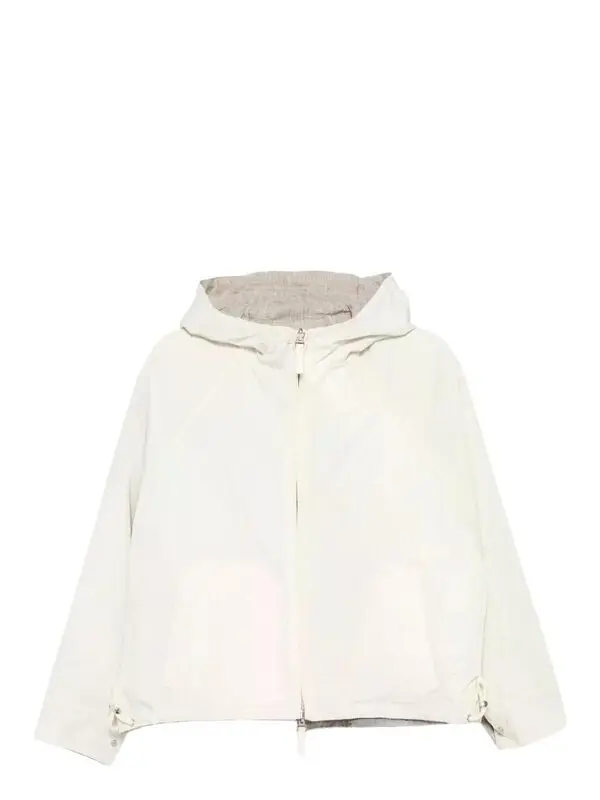 YVES SALOMON Reversible Hooded Jacket - Neutrals