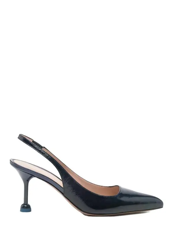 FESTA MILANO Leather Slingback Pumps - Blue