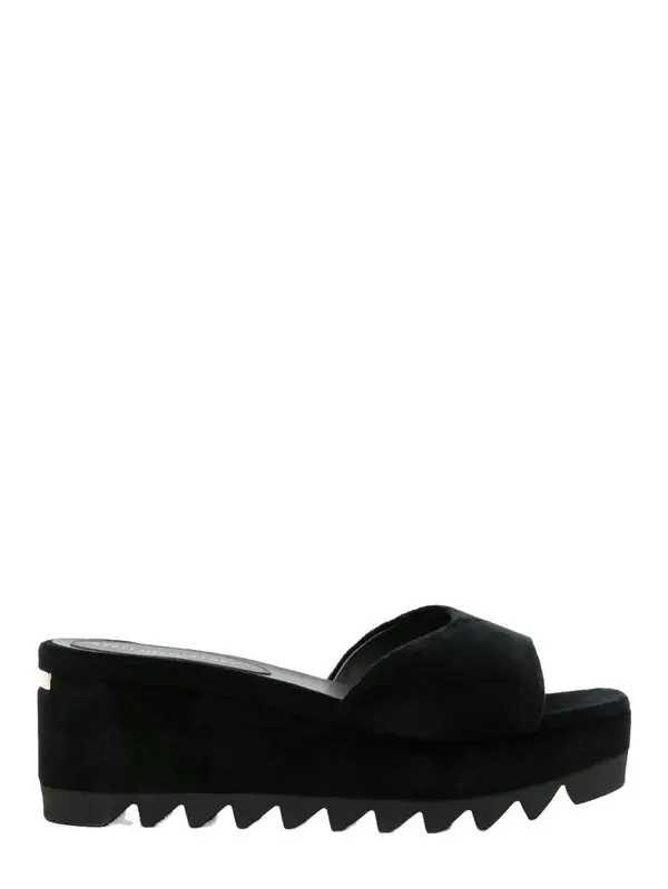 Stella McCartney Velvet Platform Sandals - Black