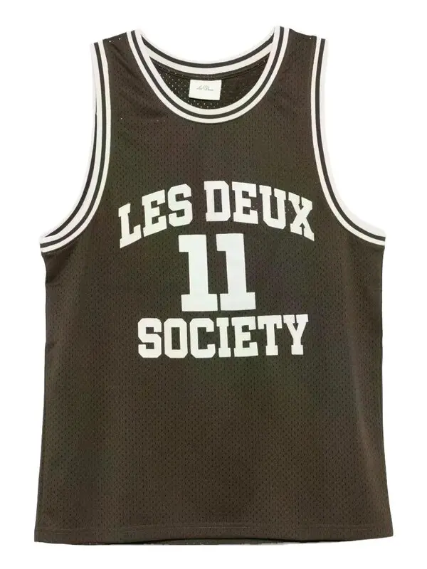 LES DEUX Silas Collegiate Sleeveless Vest - Brown