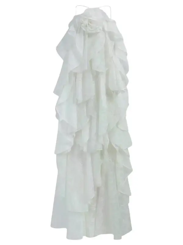 Aje Merritt Ruffled Floral Maxi Dress - White