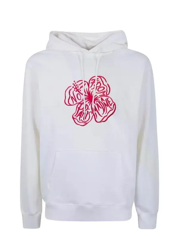 Drole De Monsieur Floral Print Hoodie - White