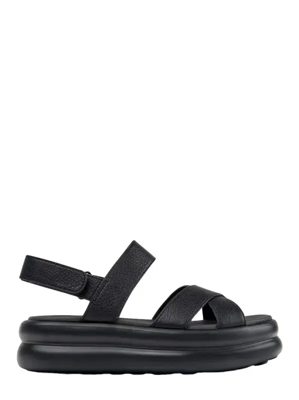 Camper Pelotas Flota Up Leather Sandals - Black