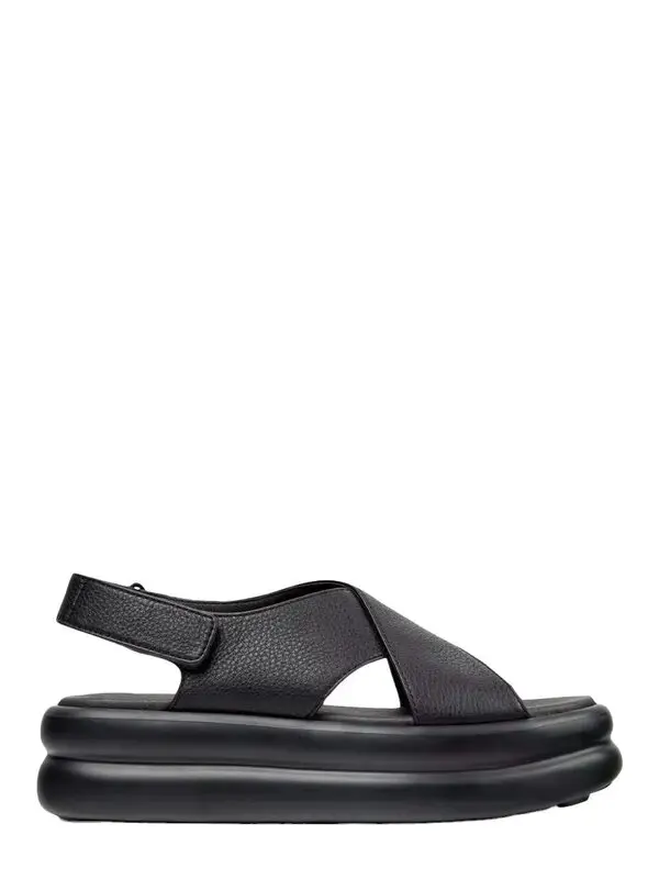 Camper Pelotas Flota Up Leather Sandals - Black