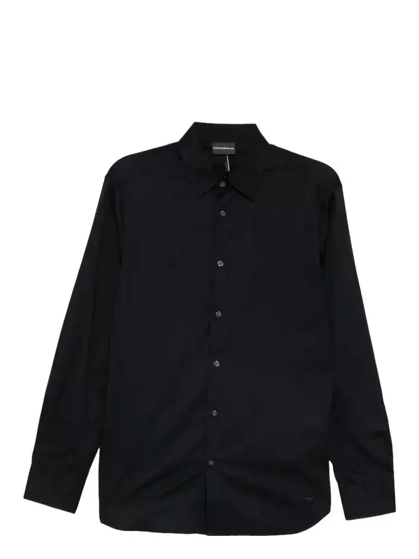 Emporio Armani Logo-embroidered Shirt - Blue