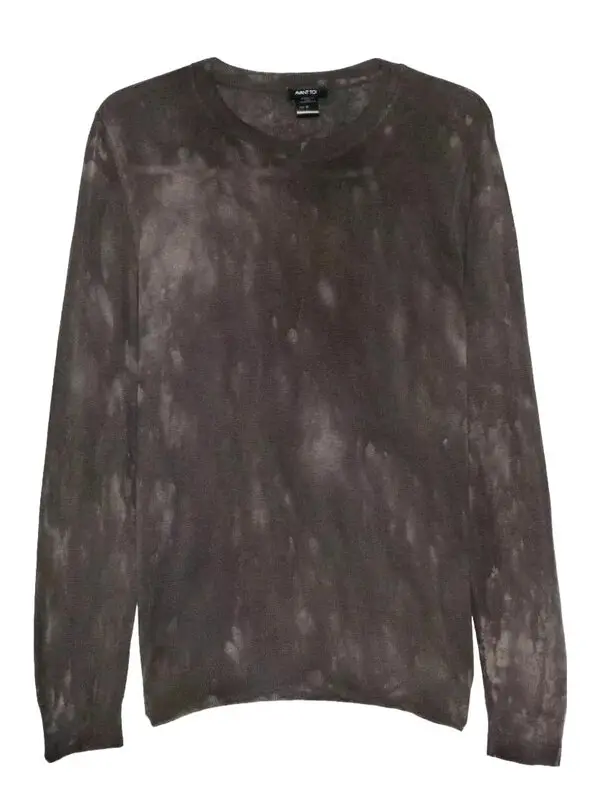 Avant Toi Tie-dye Pullover Sweater - Grey