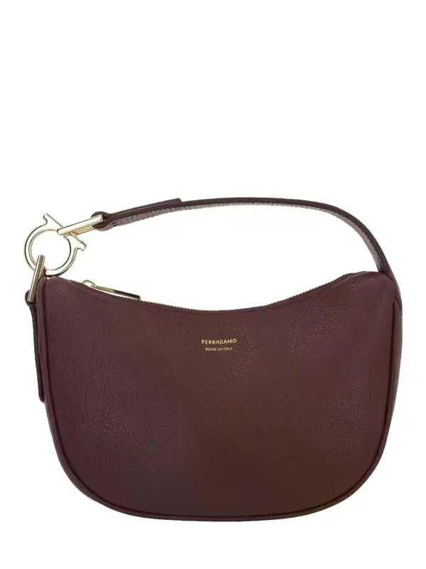FERRAGAMO Gancini Leather Tote - Purple