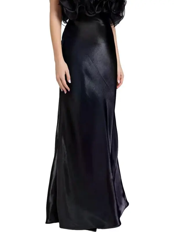 L'IDEE A-line Maxi Skirt - Black