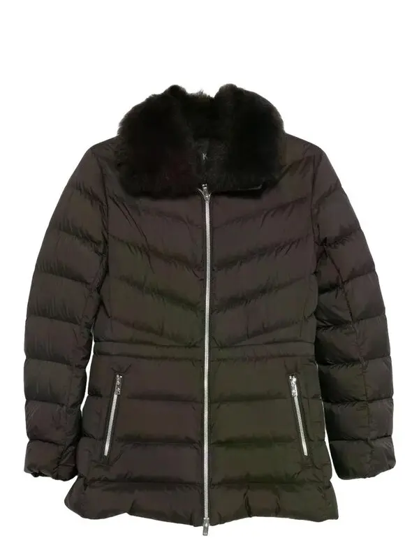 Moose Knuckles Fur Collar Puffer Jacket - Brown