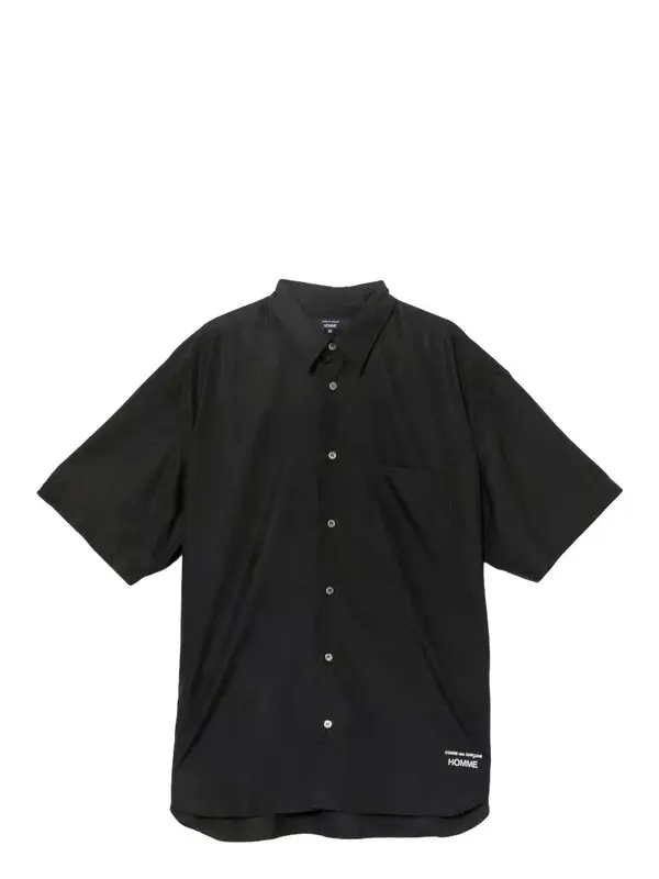 Comme Des Garçons Logo-embroidered Shirt - Black