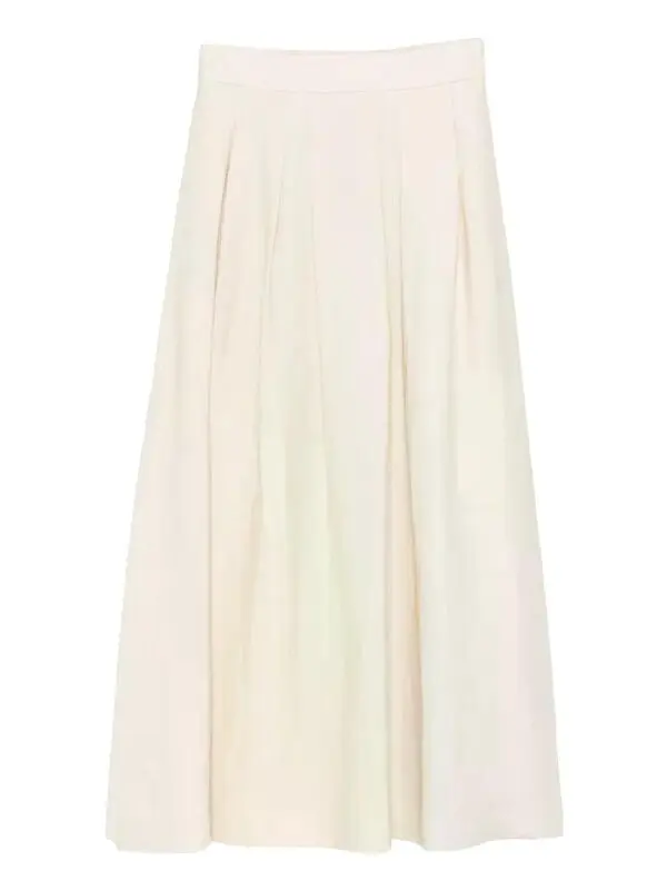Peserico Pleated Maxi Skirt - Neutrals