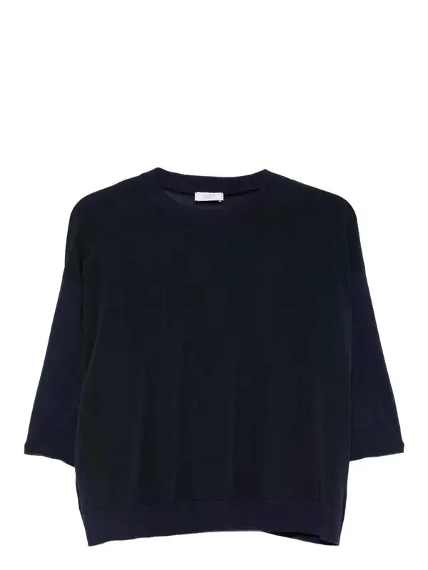 Peserico Paneled Knitted Top - Blue