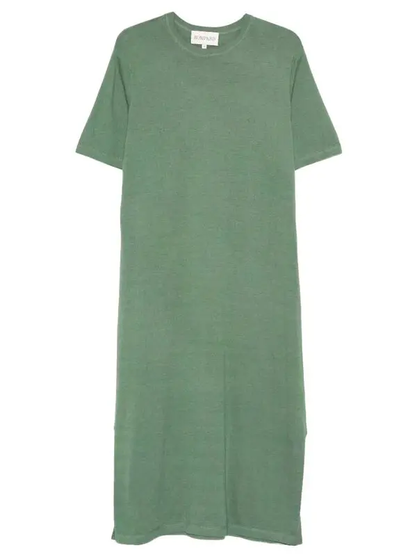 Eric Bompard Midi Dress With Round Neck - Green