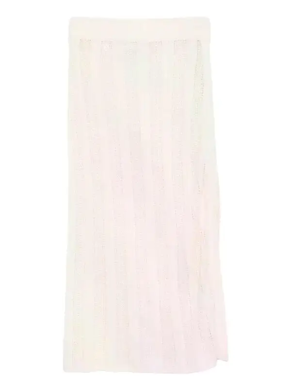 Eric Bompard Pointelle Knit Skirt - Neutrals