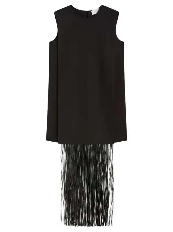 Sportmax Fringe Maxi Dress - Black