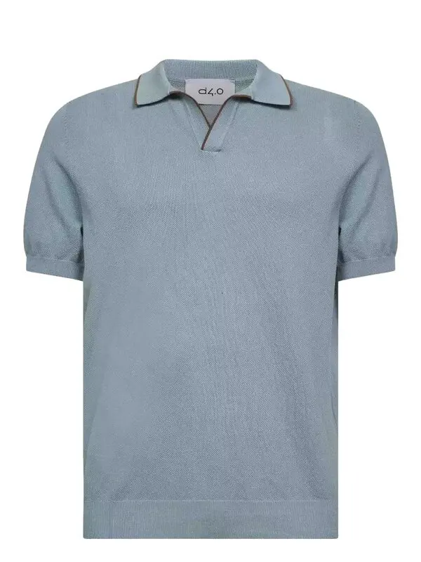 D4.0 Ribbed Trim Polo Shirt - Green