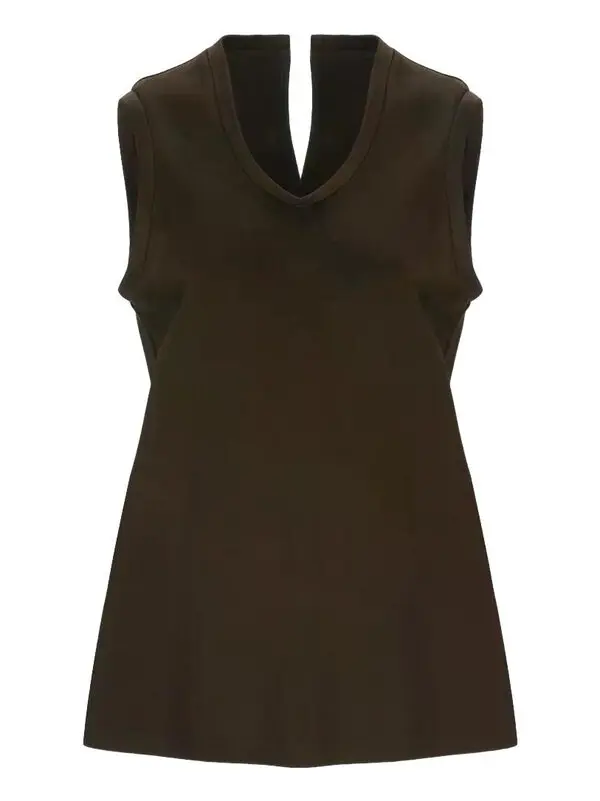 Carven V-neck Top - Brown