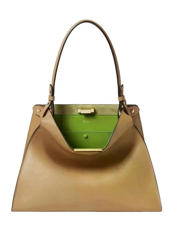 Fendi Leather Shoulder Bag - Neutrals