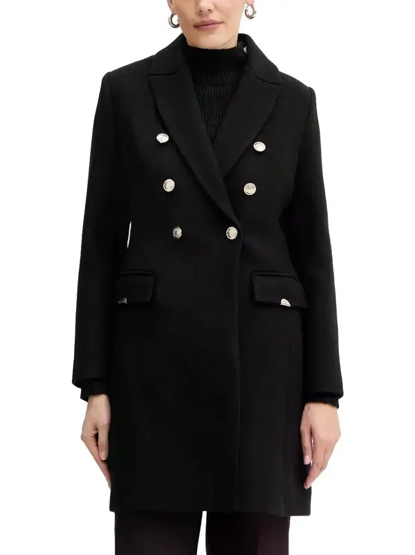 MORGAN Buttoned Coat - Black