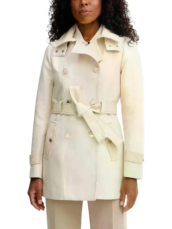 MORGAN Belted Double-breasted Coat - Neutrals