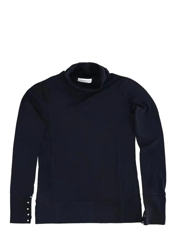 ANTIPAST Pullover With Button Detail - Blue