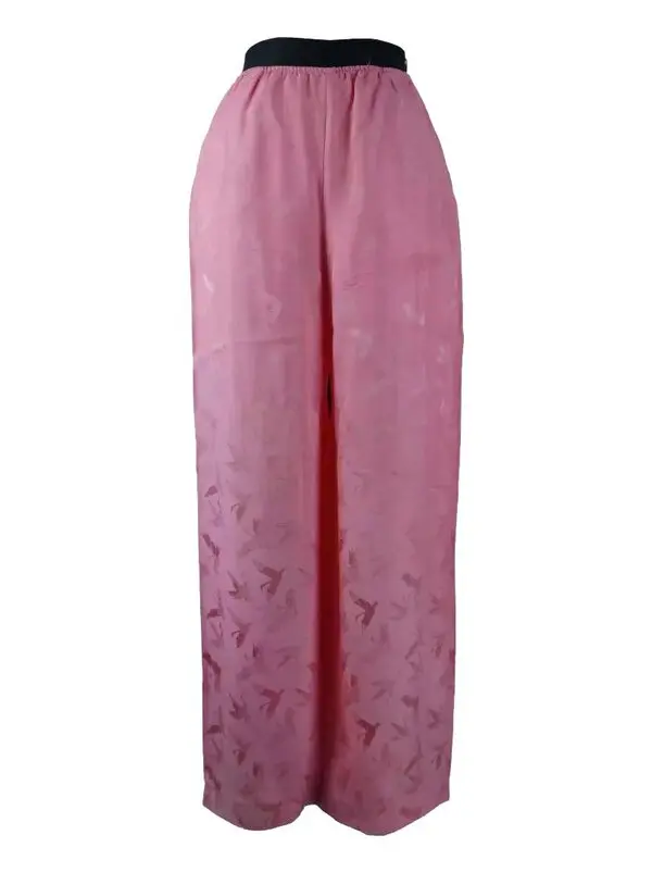 Maje Patterned Jacquard Palazzo Trousers - Pink