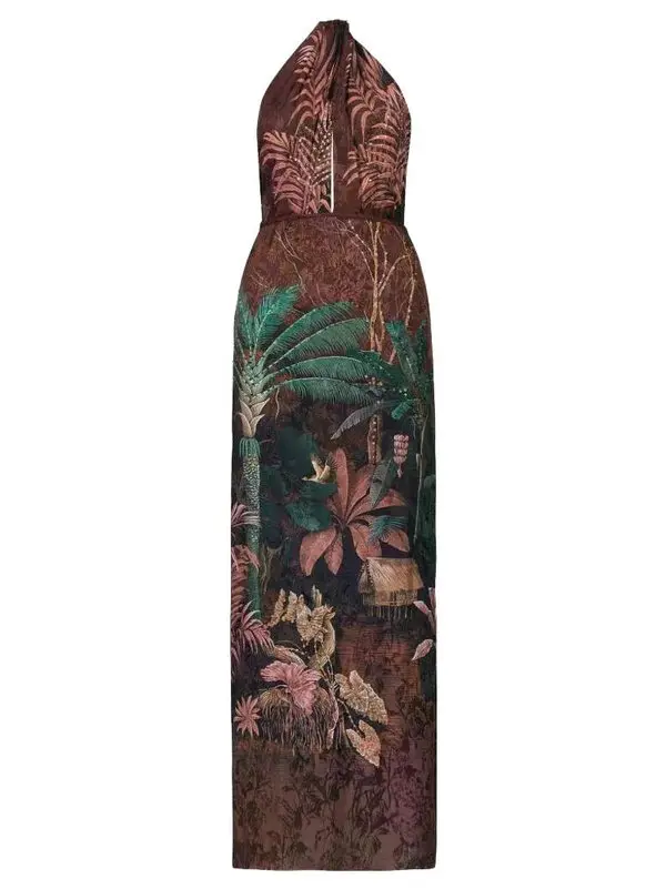Johanna Ortiz Wild Horizons Floral-pattern Maxi Dress - Brown