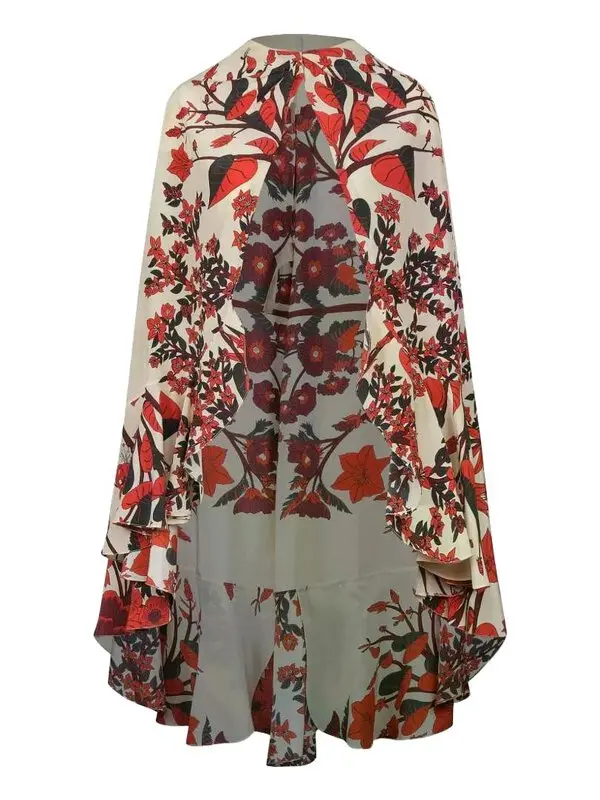 Johanna Ortiz Dream Orchard Floral-pattern Cape - Neutrals