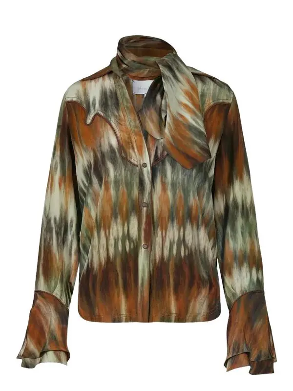 Johanna Ortiz Abstract-pattern Button-down Shirt - Brown