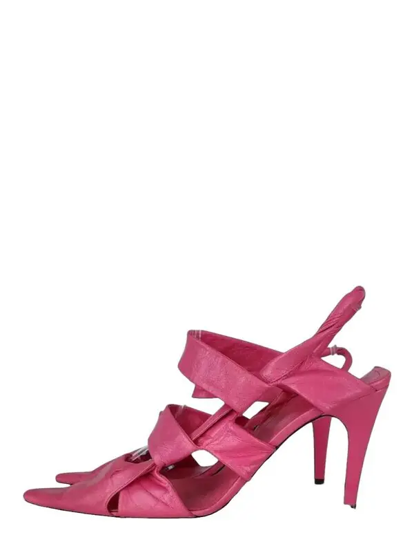 Bottega Veneta Leather Multi-strap Pointed Toe Slingback Pumps - Pink