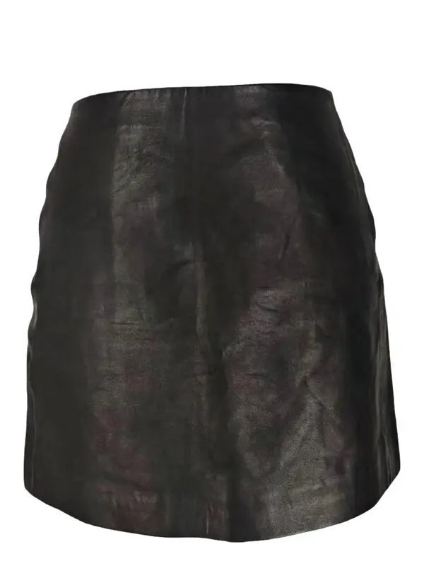 Sézane Leather Mini Skirt - Black