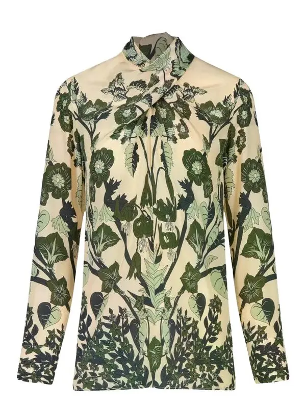 Johanna Ortiz Floral-pattern Silk Top - Neutrals