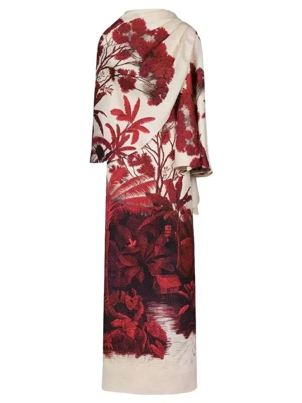 Johanna Ortiz Floral-pattern Midi Dress - Red