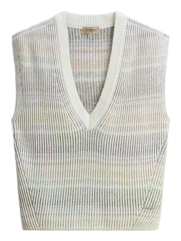 Woolrich Sleeveless V-neck Vest - White