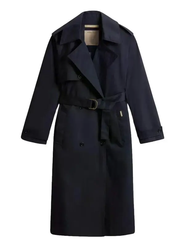 Woolrich Double-breasted Belted Trench Coat - Blue