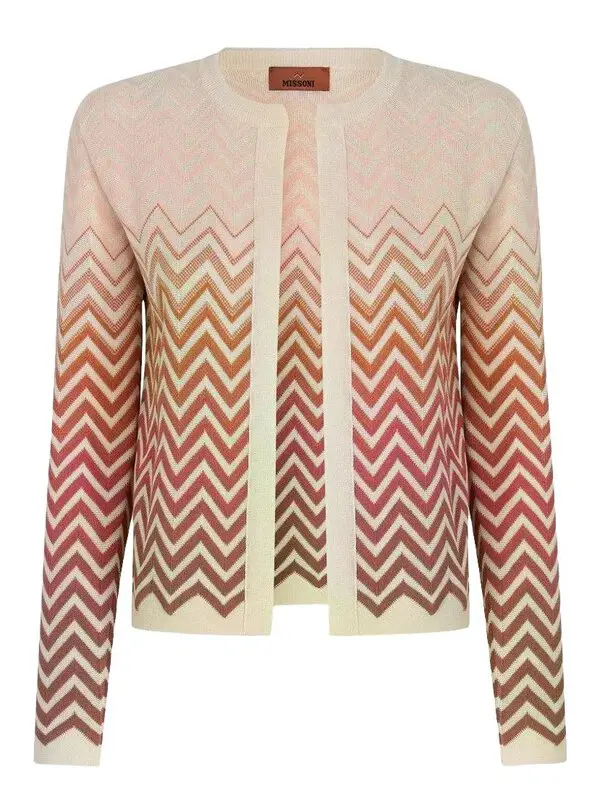 Missoni Chevron-pattern Cardigan - Neutrals