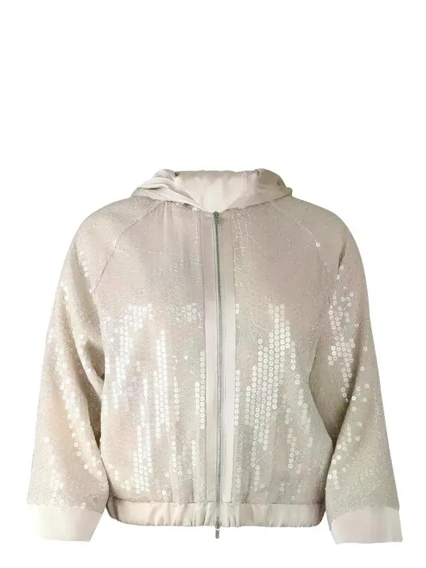 Peserico Sequin Embellished Jacket - Neutrals