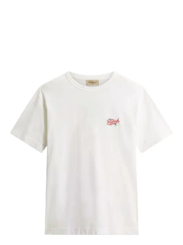 Woolrich Print-detail T-shirt - White