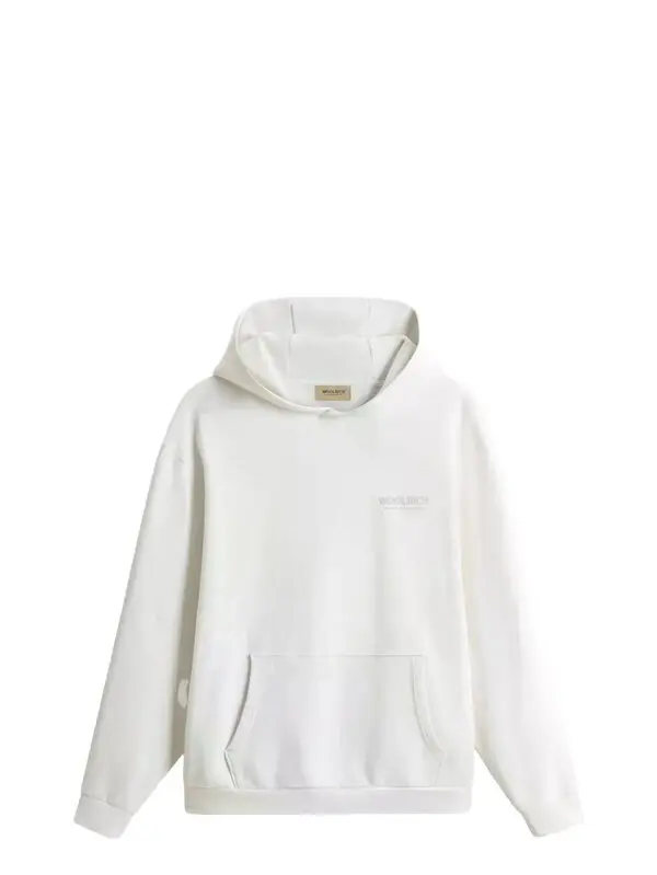 Woolrich Macro Logo Hoodie - White