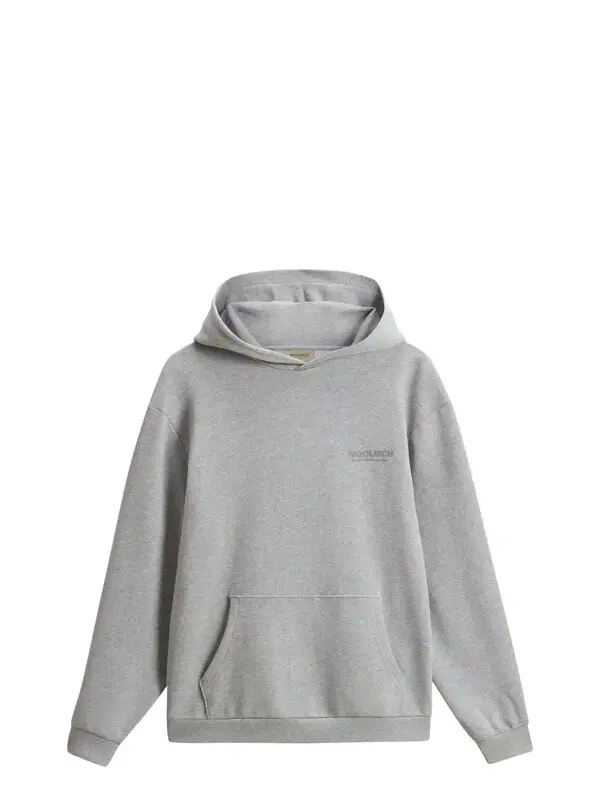 Woolrich Logo-detailed Hoodie - Grey