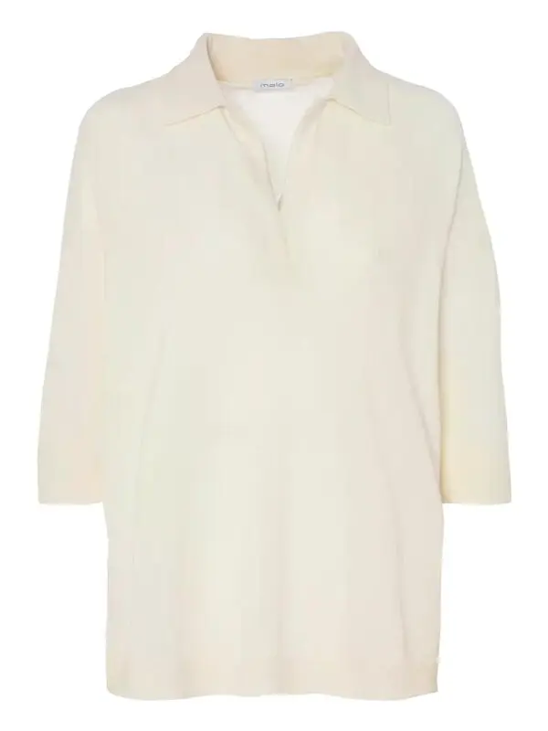Malo Wingtip-collar Blouse - Neutrals