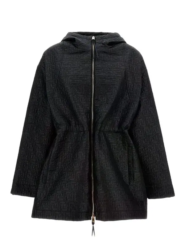 Fendi Ff-motif Parka Jacket - Black
