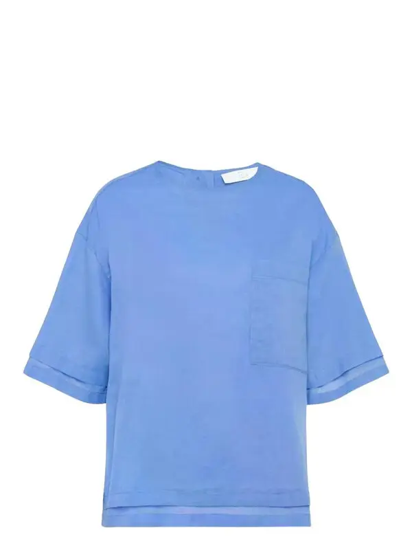 TELA Front-pocket Short-sleeve T-shirt - Blue