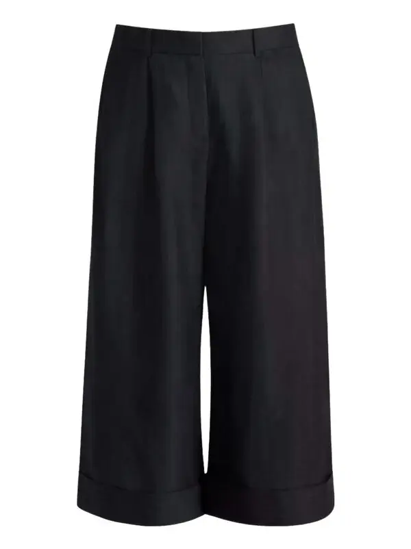 Liviana Conti Cuffed-hem Trousers - Black